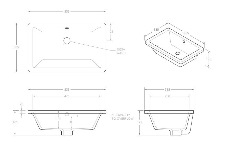 Link Ceramic Under Counter Basin – Bathrooms On A Budget