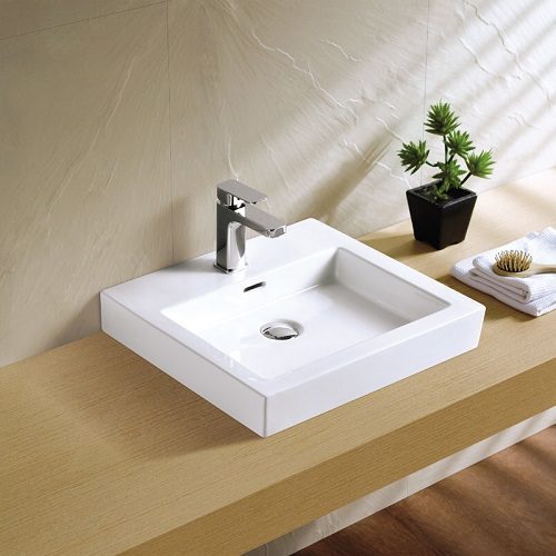 Art Semi Insert Basin Gloss White – Bathrooms On A Budget