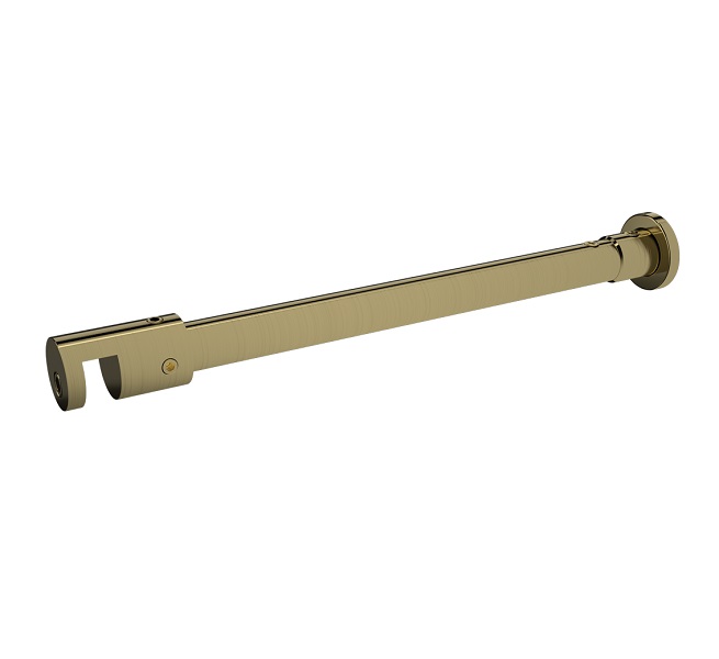 Purity Shower Screen Round Horizontal Support Arm Brushed Gold ...